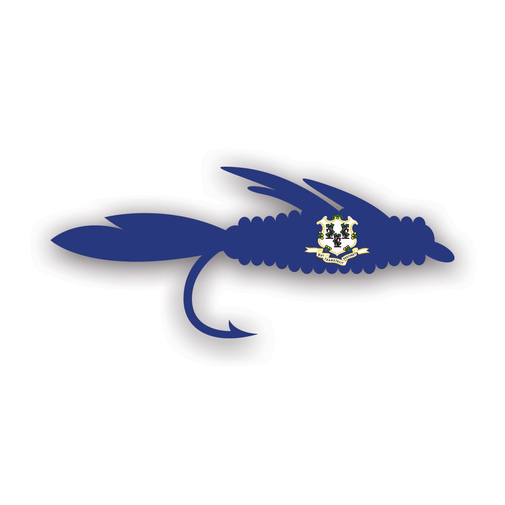Connecticut Fly Fishing Sticker Decal - Self Adhesive Vinyl ...