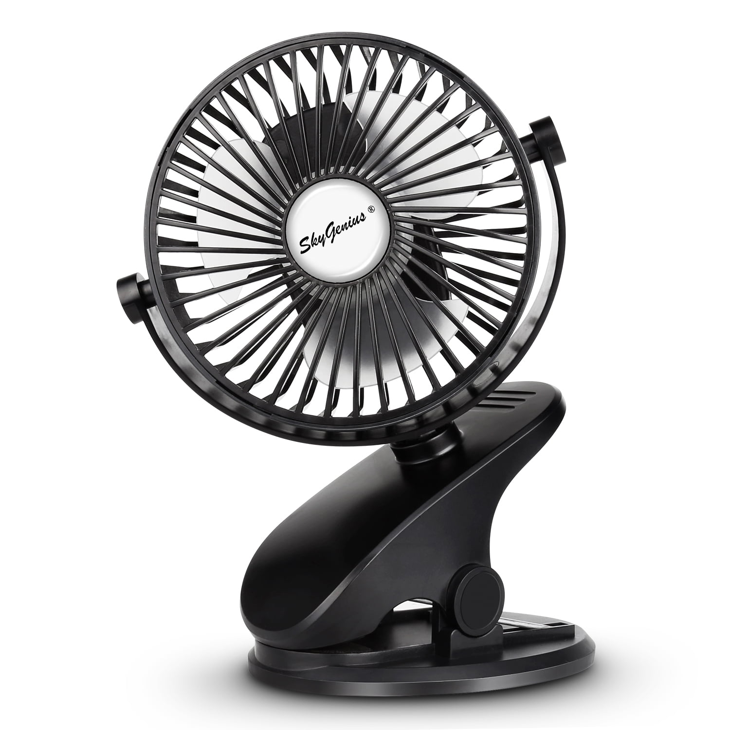 SkyGenius Rechargeable Mini Fan Battery Operated Clip on Desk Fan Baby ...