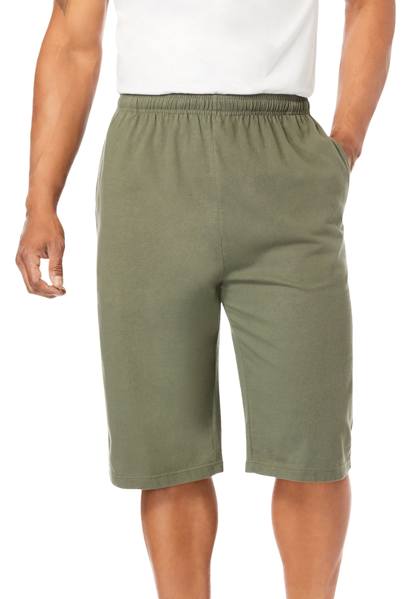 Kingsize Men's Big & Tall Lightweight Extra Long Jersey Shorts ...