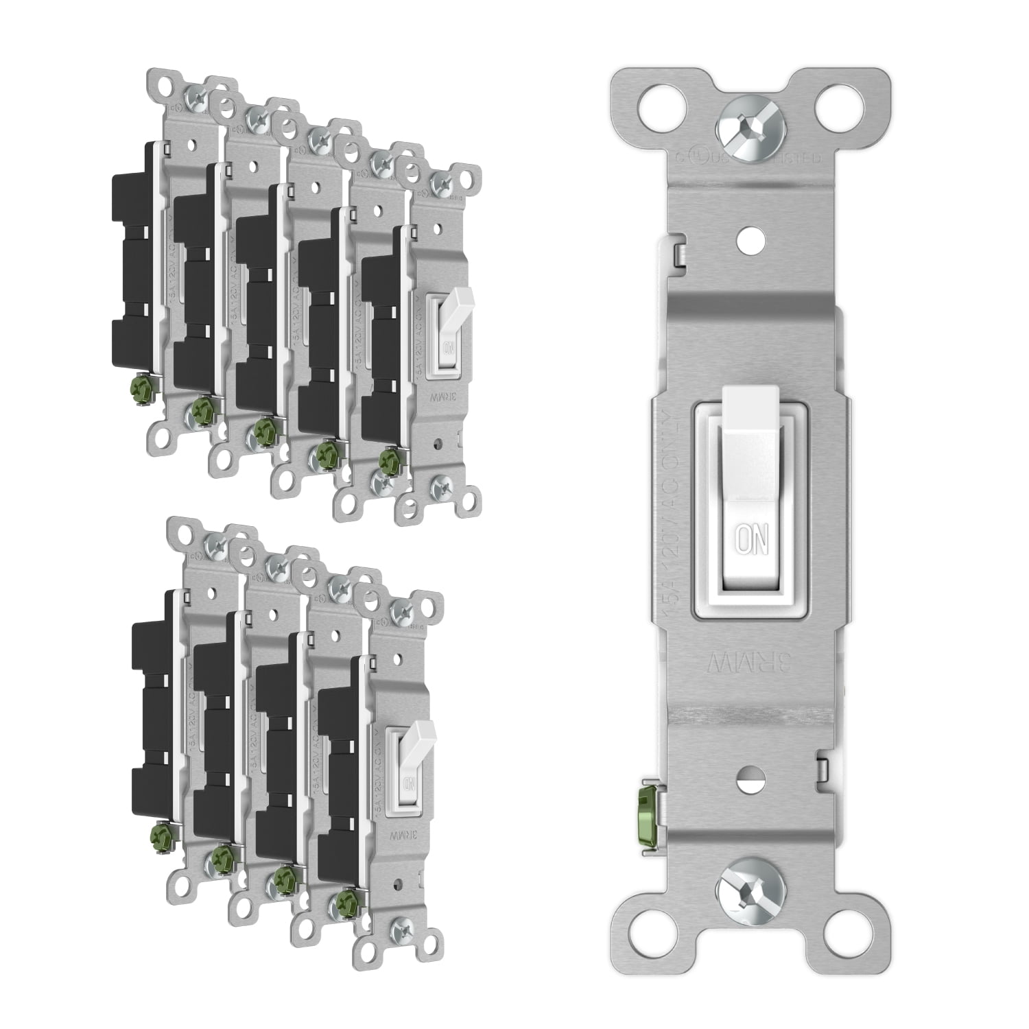 Buy TaniaWiring 10 Pack Toggle Light Switch, Single Pole AC Quiet ...