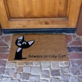 Rubber-Cal "Beware of Kitty Cat Doormat" Animal Doormats, 18 x 30-Inch ...