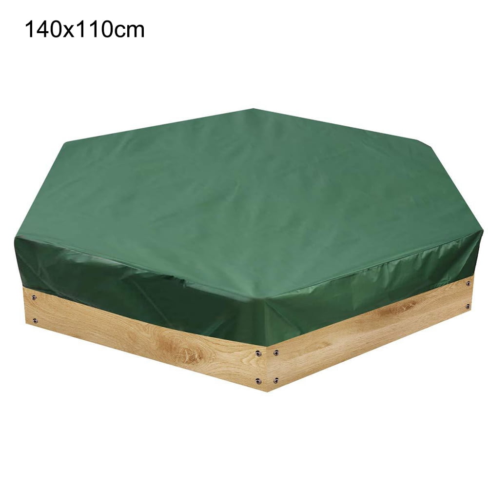 Kids Sandpit 85 Inch Octagon Wood Sandbox With Cover - Large With Seats ...
