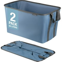 CleverMade Collapsible Laundry Baskets 2PK - 60L (16 Gal) Cream ...