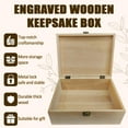 1 Pc Wooden Memory Keepsake Box In Loving Memory Box with Hinged Lid ...