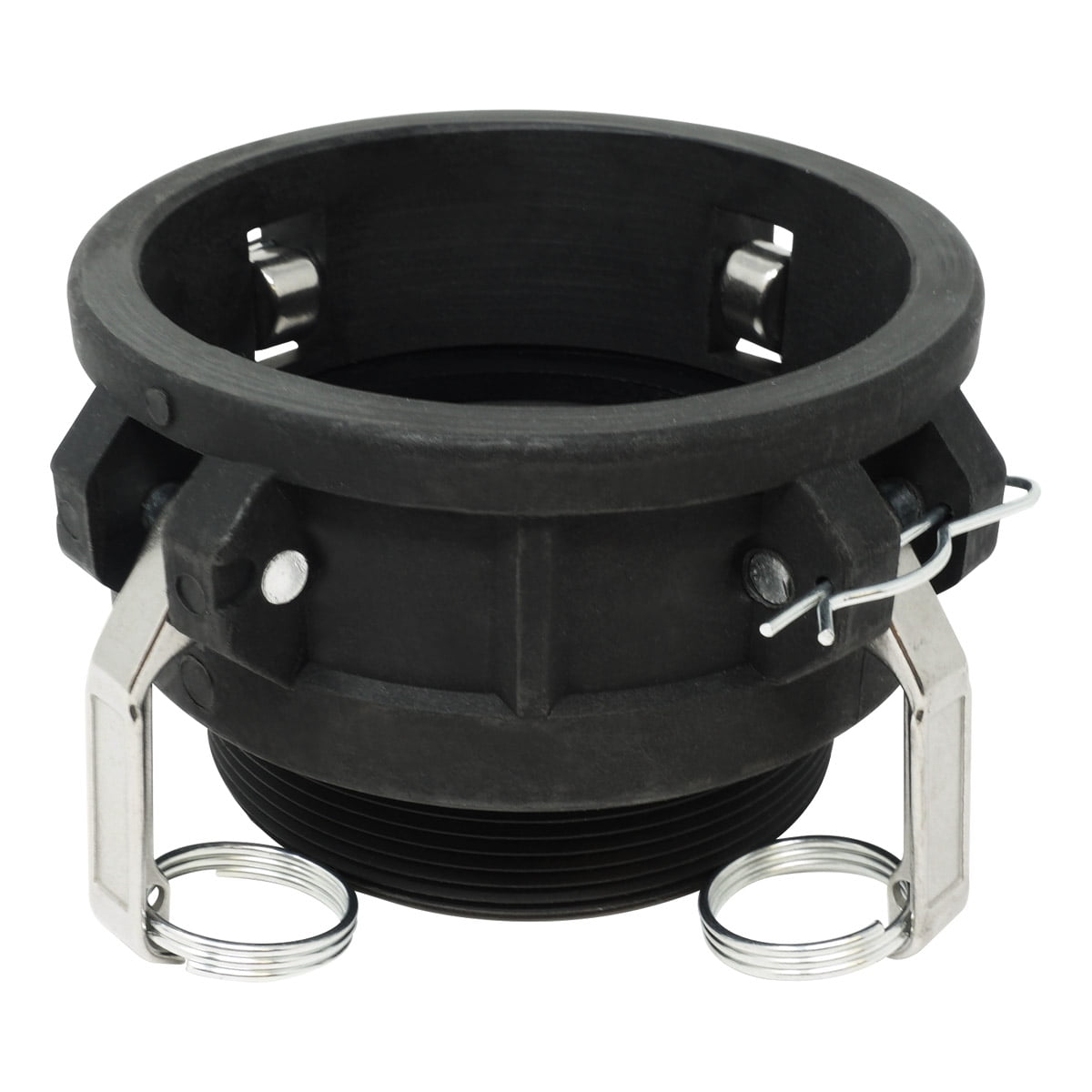 Gloxco Poly Cam Lock Fitting, Type B, 4" Female Camlock x 4" Male NPT ...