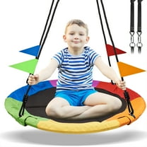 ZenSports Kids Outdoor Spider Swing Set, Heavy-Duty 440lbs, 40’’ Saucer ...