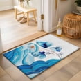Blue Butterfly Front Door Rugs 2x3ft Watercolor White Flowers Ocean ...