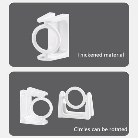 2 Pieces Bedroom Self Adhesive Adjustable Curtain Rod Holder Kitchen ...