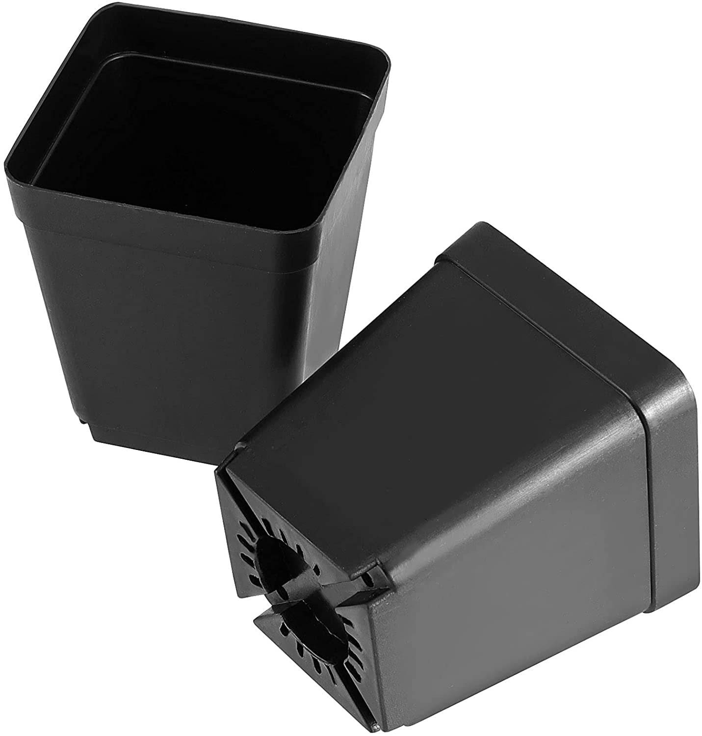 Buy ZOENHOU 100 Pack 2.7 Inch Small Seedling Plastic Pots, Black ...