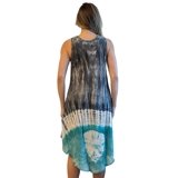 Riviera Sun Tie Dye Summer Dress - Beach Cover Up (Turquoise Umbrella ...