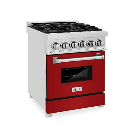 ZLINE 24" 2.8 cu. ft. Dual Fuel Range with Gas Stove and Electric Oven ...