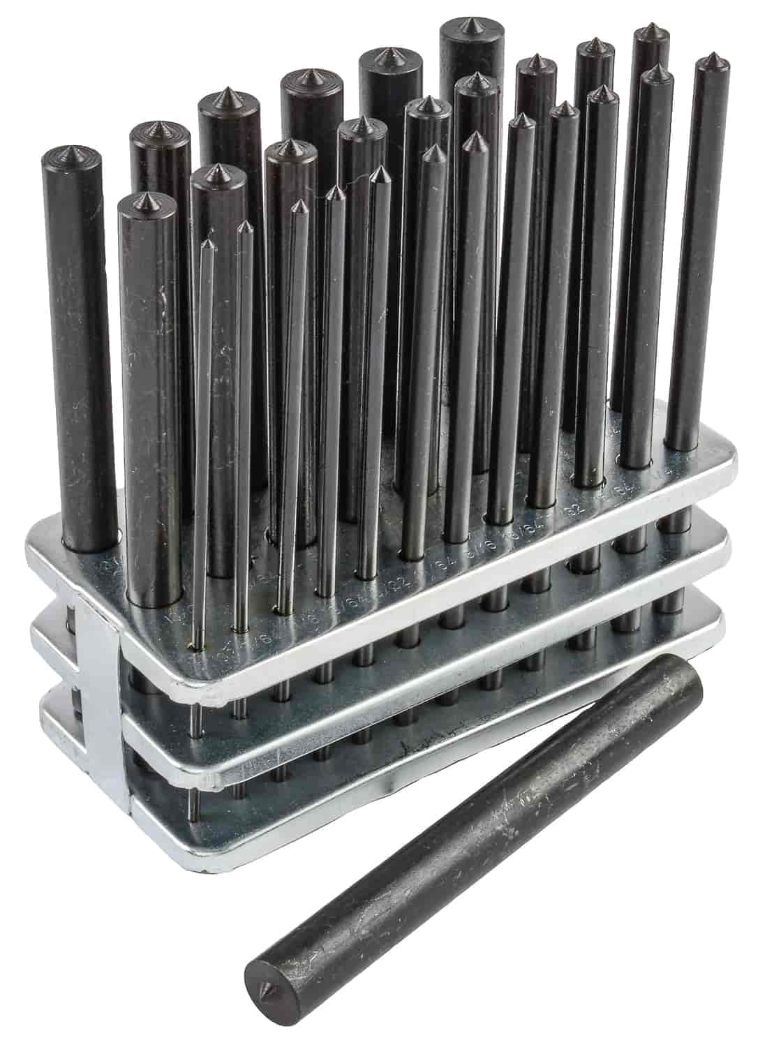 JEGS 80768 Transfer Punch Set 28 Piece 3/32 to 1/2 Plus 17/32 4-7/8 ...