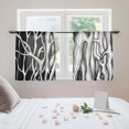Abstract Black Line Sheer Curtains for Living Room Bedroom, Tree Trunk ...
