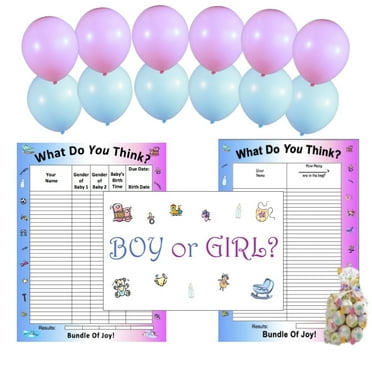 It's A Boy! Baby Guessing Game and Keepsake, Medium-35 Players, 1 Candy ...