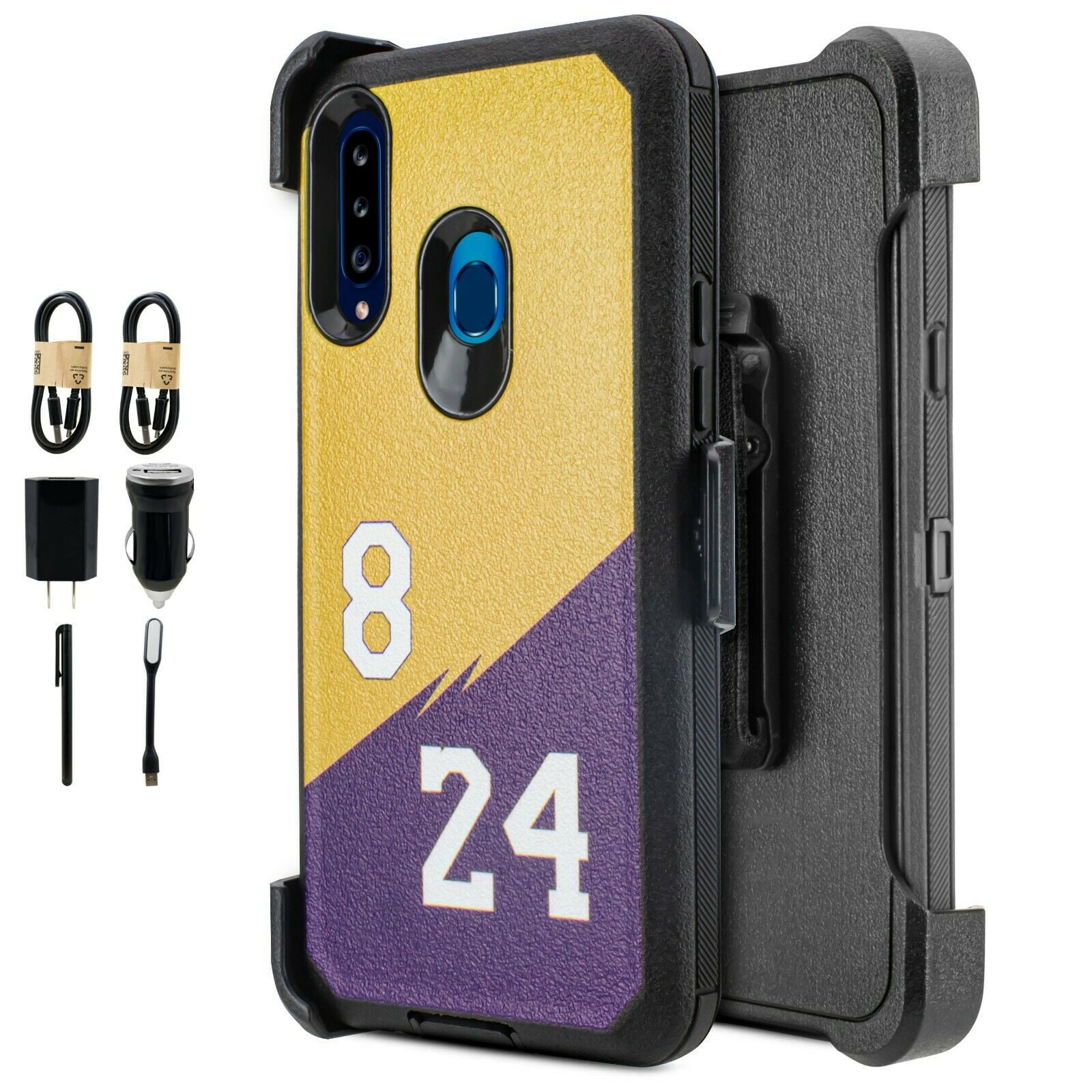 Value Pack ! for Samsung Galaxy A20S Heavy Duty Phone Case 360° Cover ...