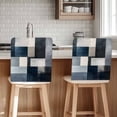 Black Blue Geometric Chair Back Covers, Vintage Abstract Gradient Art ...