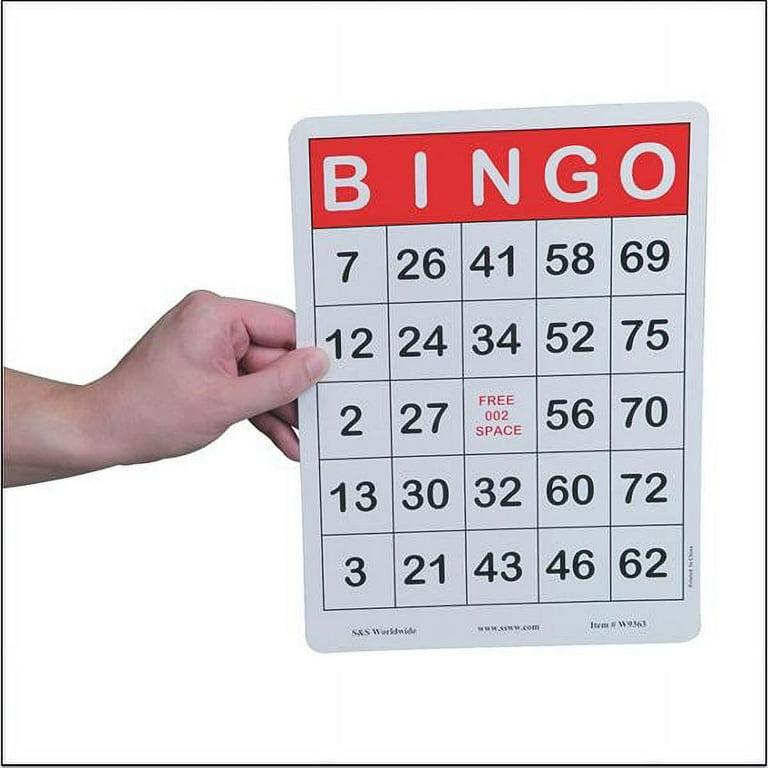 Hard Bingo Cards - Red - 100 per pack