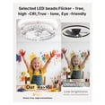 20 Inch Ceiling Fan with Light, Low Profile Flush Mount Fan with Remote ...