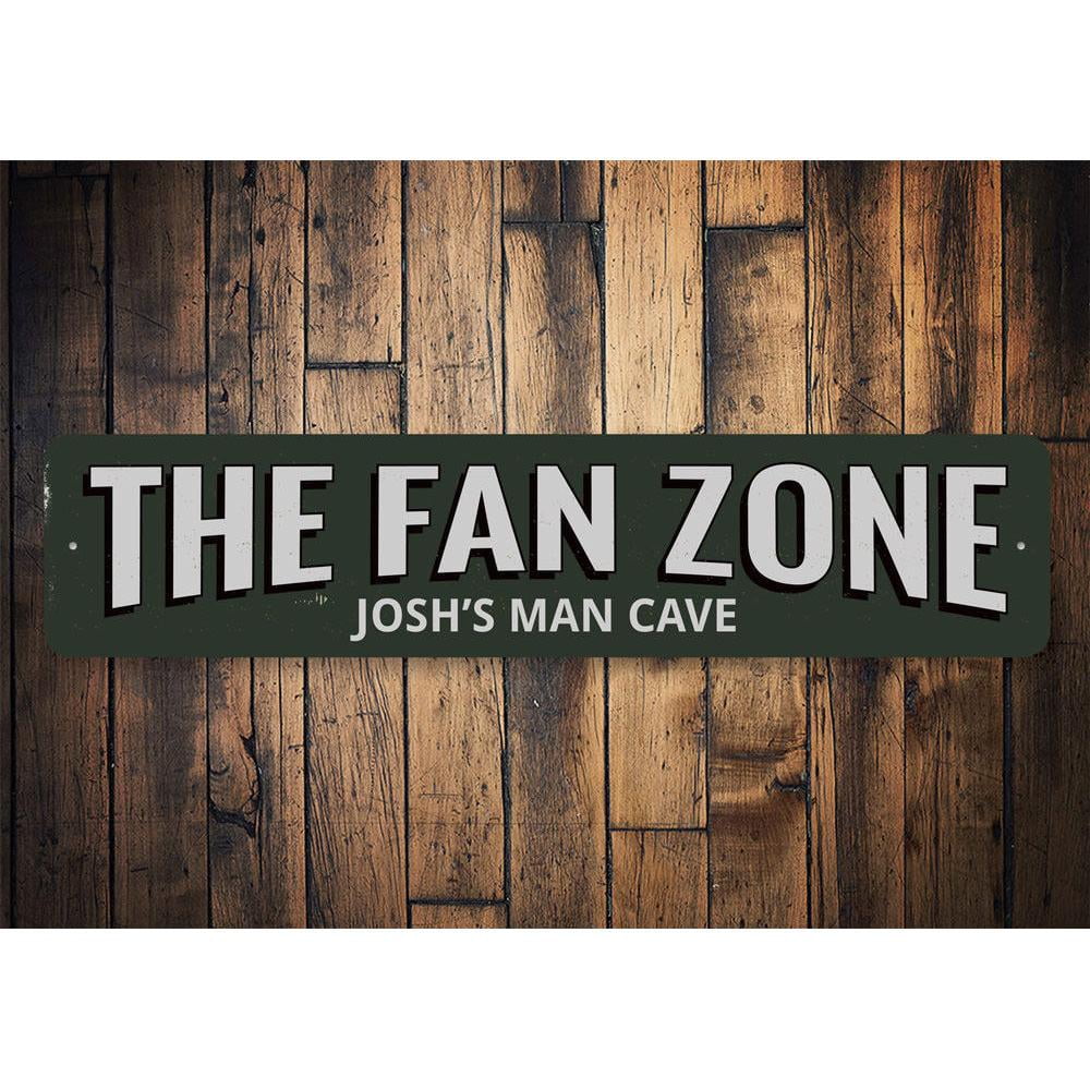 Fan Zone Novelty Decor, Metal Wall Sign - 4x18 Inches - Walmart.com