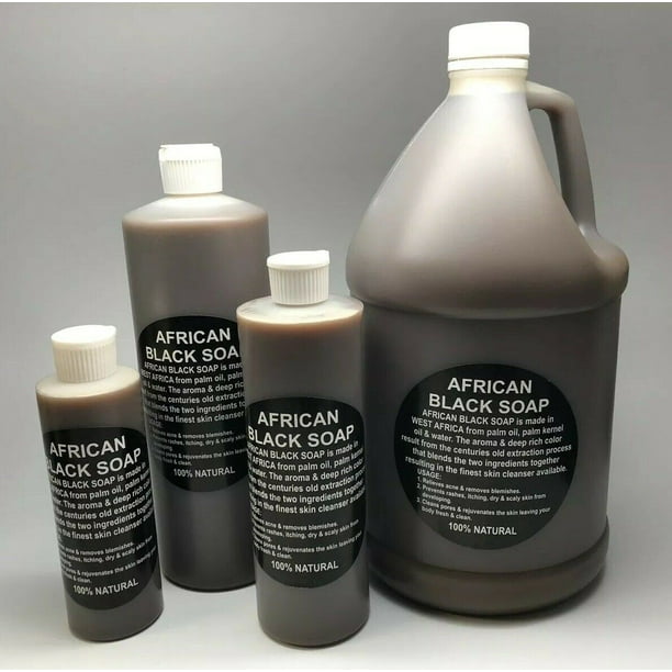 Liquid Raw African Black Soap 1 Gallon 100 Pure And Natural Organic
