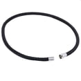 4/6/8MM Mens Black Braided Cord Rope Leather Necklace Choker w ...