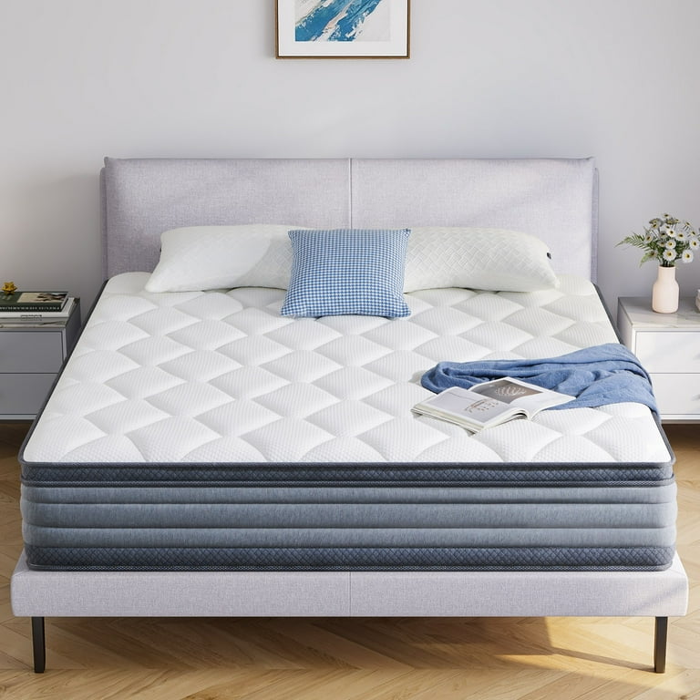 Queen Mattress 12 Madinog Hybrid Gel Memory Foam Individually Pocket Innerspring Mattress Queen