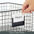 mDesign Wide Steel Kitchen Organizer Basket - Label Slot, 2 Pack, Matte ...