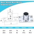 CATPAN Boat Hand Rail Bases 316 Stainless Steel 90° Rectangular ...