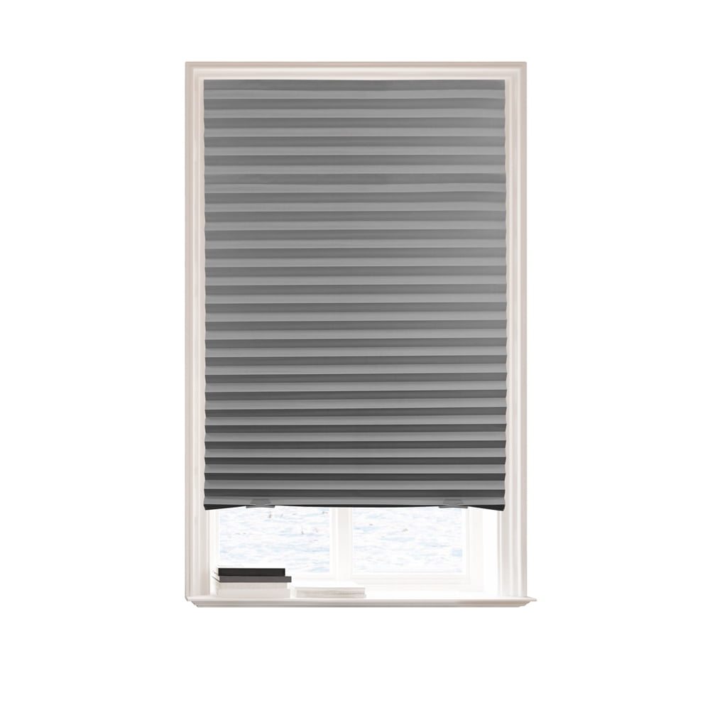Mainstays Cordless Pleated Paper Shades, Grey, 36" x 72", 3-Pack, Room ...