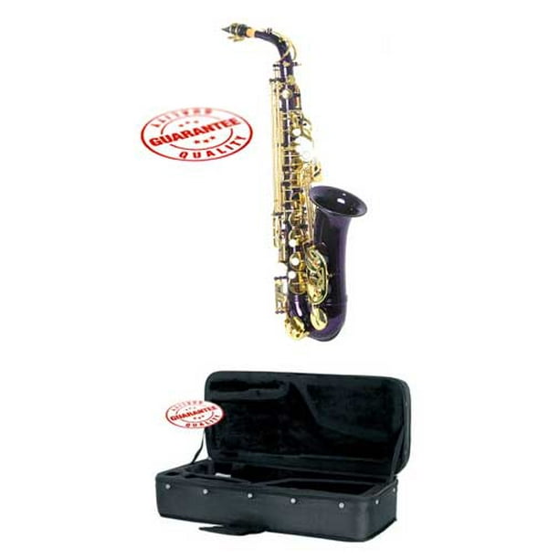 Hawk Colored Student Purple Alto Saxophone with Case, Mouthpiece and ...