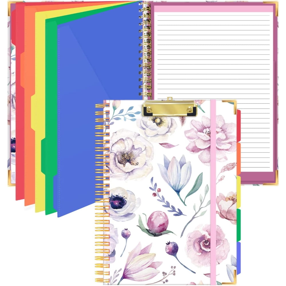 PEACNNG Spiral Clipboard with Refillable Lined Notepad for Letter Size ...
