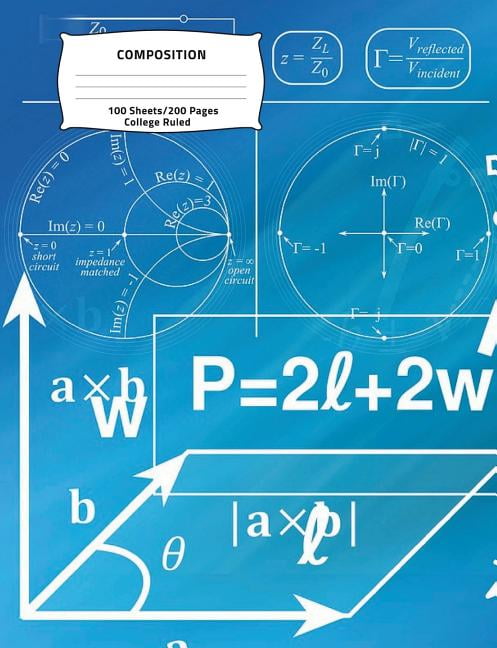 Composition: Math Geometry College Ruled Composition Book 7.44 X 9.69 ...