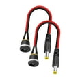 Easy Installation DC5525 Male Plugs To Female Panel Mount Threaded ...