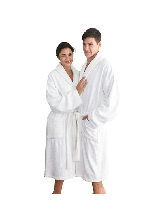 STAR Lightweight Unisex Waffle Weave Spa Robe Bathrobe 100% Cotton ...