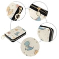 PU Leather Zipper Card Case Credit Card Holder Small Wallets Dinosaurs ...