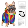 Dog Hoodie Sweatshirts Divergent Colored Stripes Print Pet Clothes ...