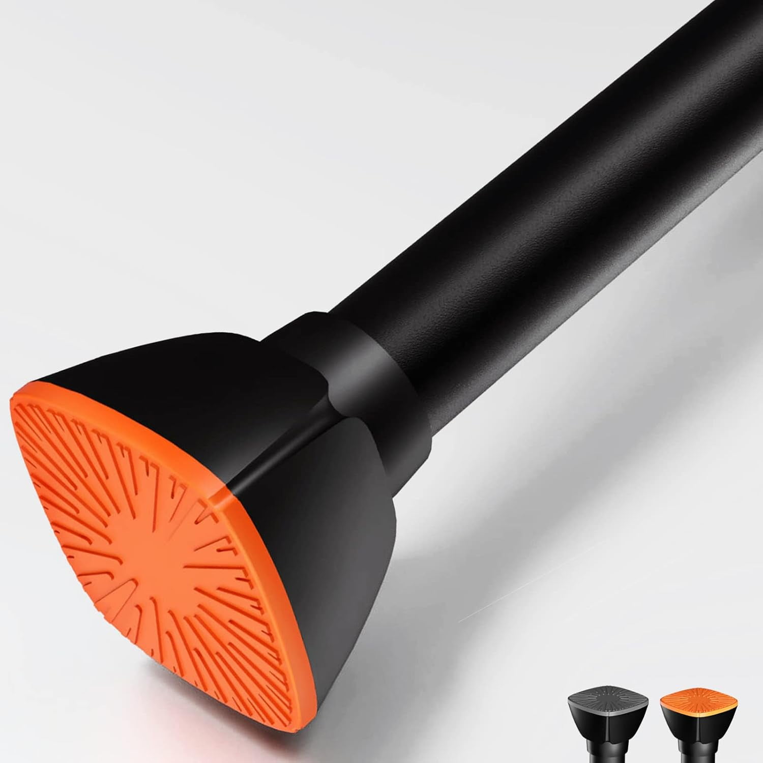 Oxdigi Shower Curtain Rod 45-72 inches/Matt Black Tension Curtain Rod ...