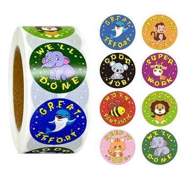 BeYumi 500 Pcs Woodland Animal Roll Stickers for Kids Party Favor Baby ...