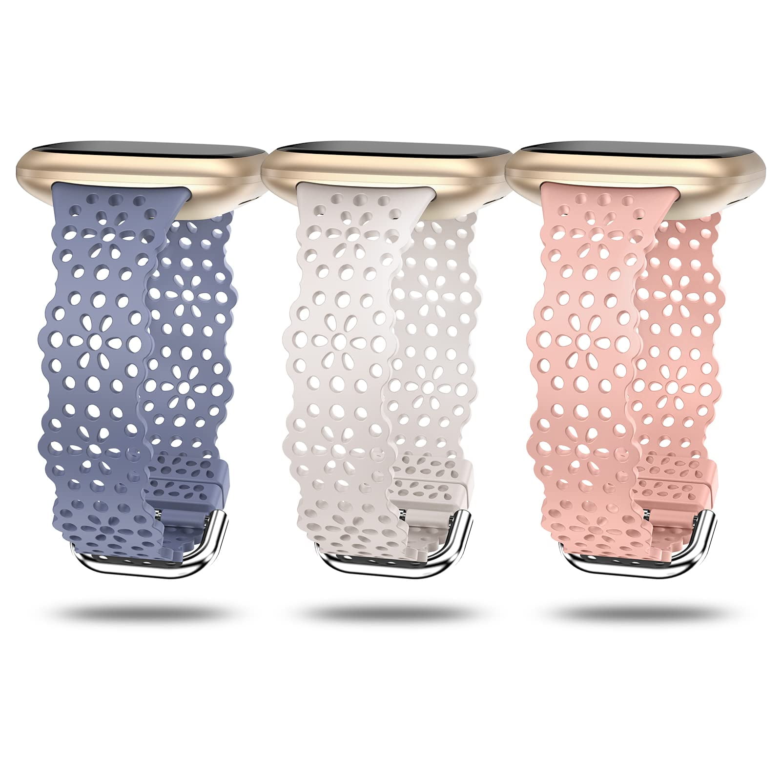 TOYOUTHS 3 Packs Compatible with Sense/Sense 2 Band/Versa 3/Versa 4 ...