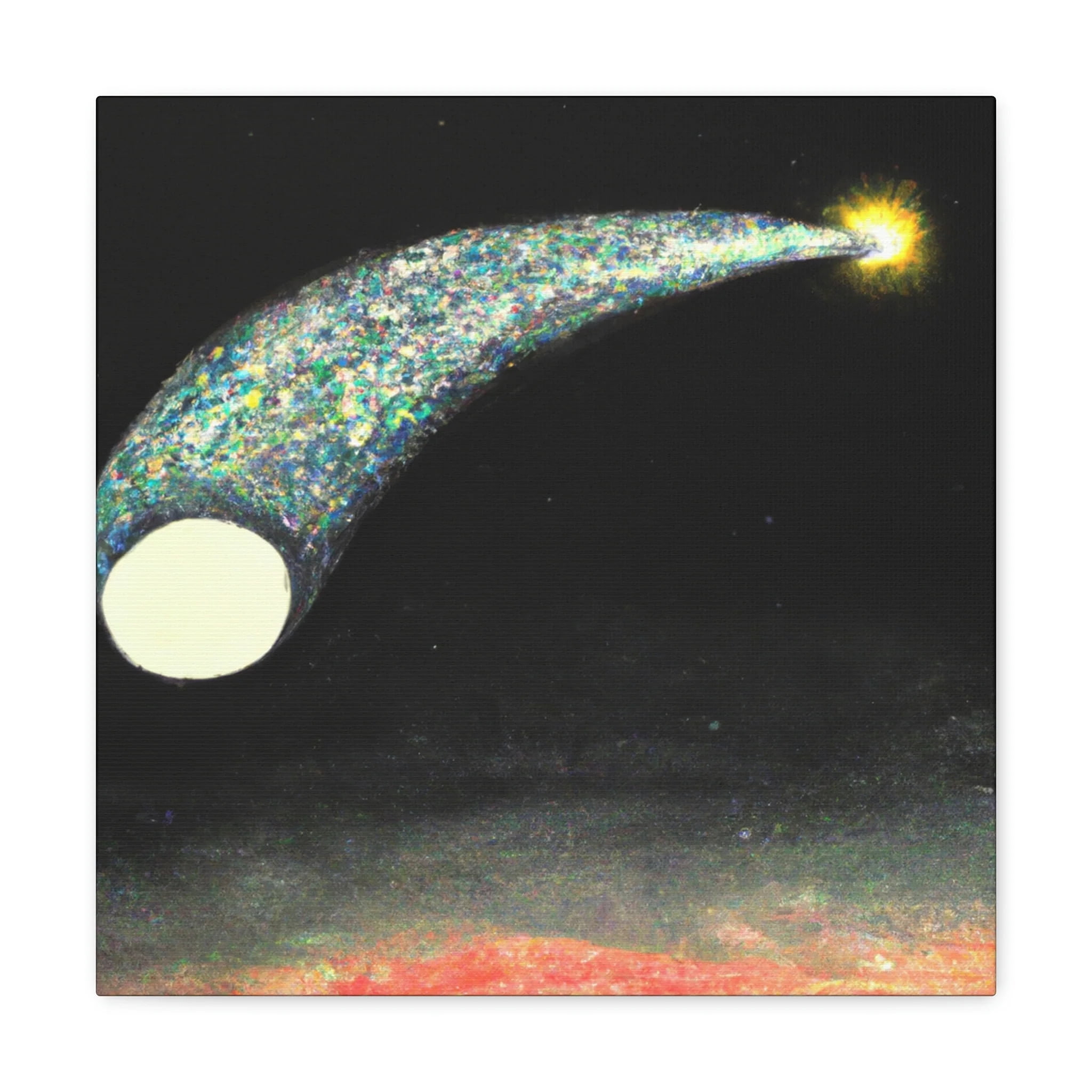 Comet in Pointillism - Canvas - Walmart.com