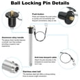 Uxcell Quick Release Pin Ball Locking Pin 304 Stainless Steel Fastening ...