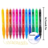 Erasable Pens, Click Fine Point 0.5 mm Retractable Erasable Gel Pens ...