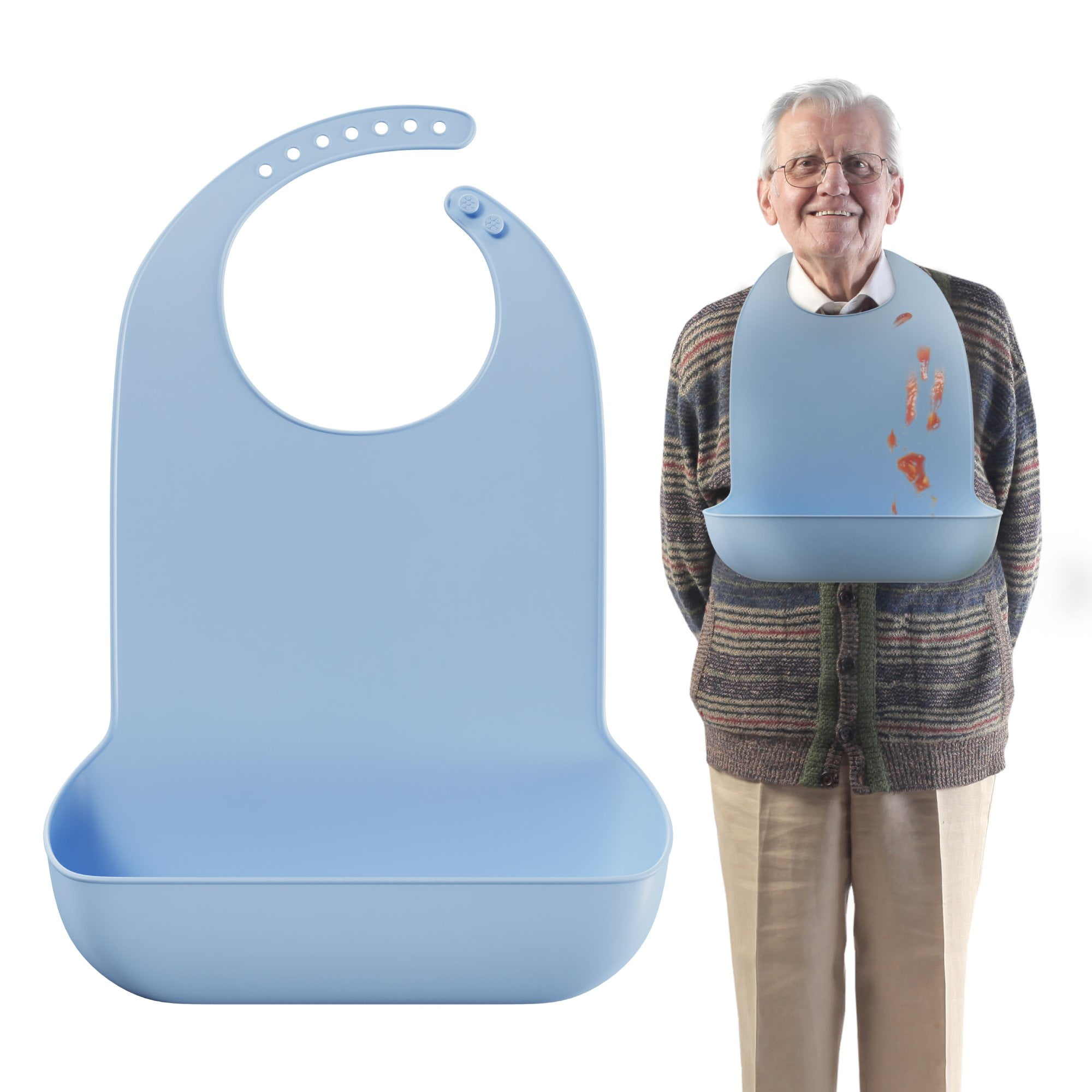 Mars Wellness Adult Bibs for Elderly - Comfortable and Easy to Clean ...