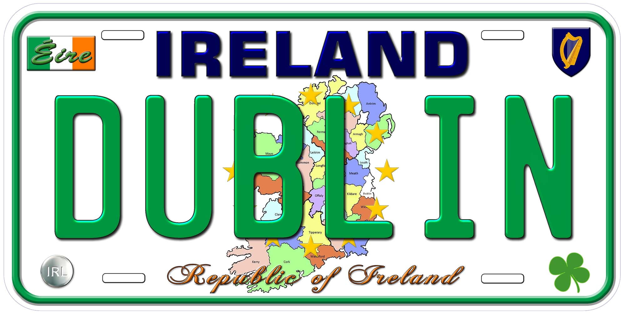 Ireland Dublin Custom Novelty Car License Plate - Walmart.com
