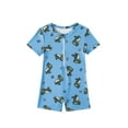 Boys Cartoon Animal Print Short Sleeve Flat Front One Piece Swimsuit ...