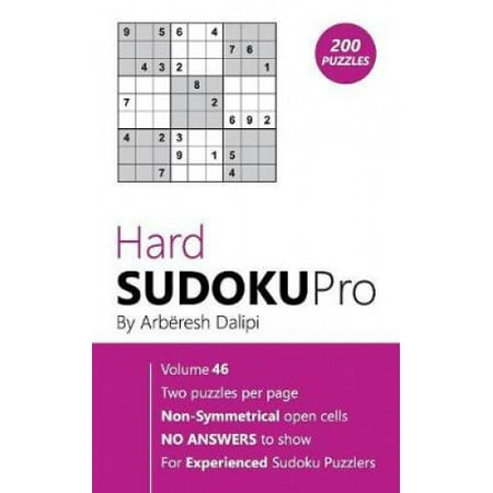 Hard Sudoku Pro: Book for Experienced Puzzlers (200 puzzles) Vol. 46 ...