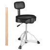 Gator Frameworks Folding Travel Guitar Seat with Backrest, Stand Chair ...