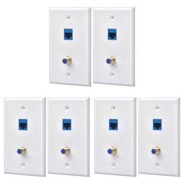 BASEPORT Multi-Plug Media Wall Outlet: USB Ports, HDMI, Ethernet, Coax ...