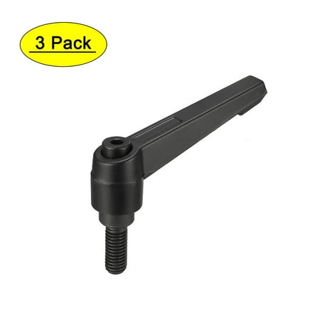 Uxcell M8 x 20mm Metric Adjustable Clamping Lever Handle with Stud ...
