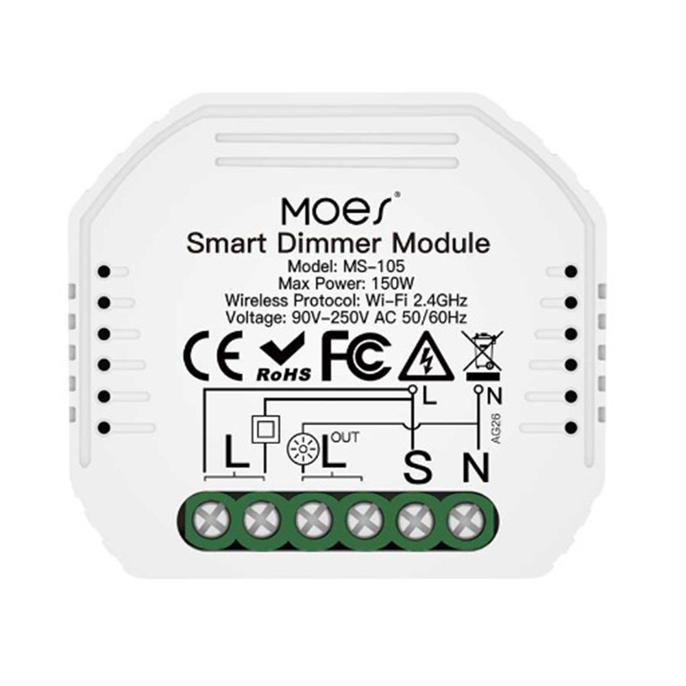 Smart Dimmer Switch Módulo de luz 2 Gang Mini Dimmer Switch APP Control ...